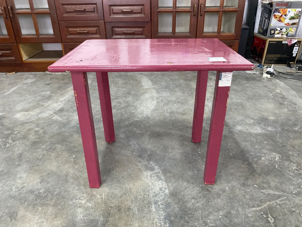 Wooden Kids Table Pink Colour / Meja Kanak-kanak Kayu Warna Pink ...