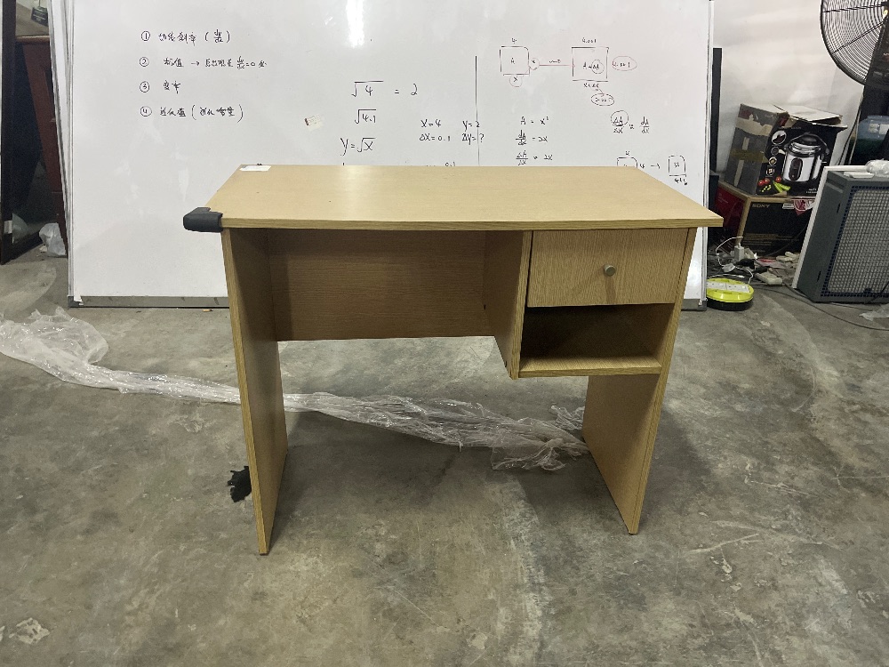 Wooden Study Table with 1 Drawer Light Brown Colour / Meja Belajar Kayu ...