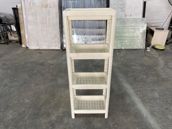 4 Tier Plastic White Rack / Rak Putih Plastik 4 Tingkat - Unearth Store