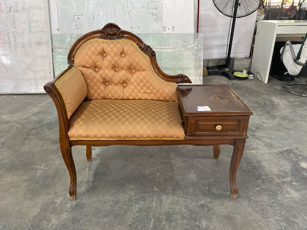 Vintage Wooden Telephone Chair with 1 Drawer / Kerusi Telefon Kayu ...