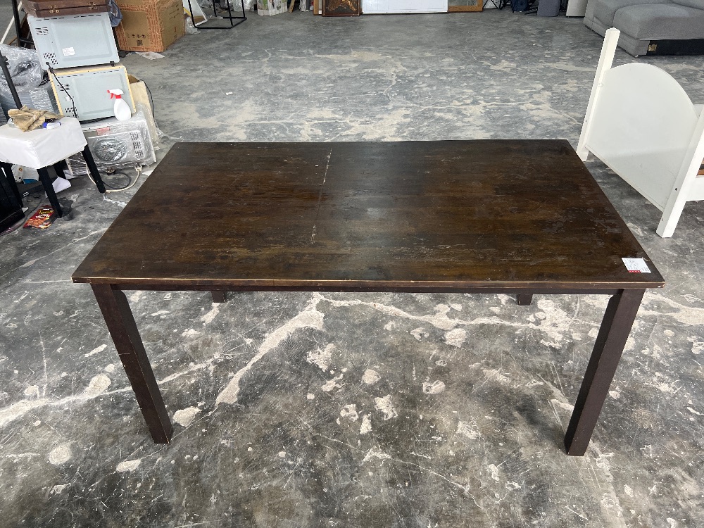 Wooden 4-seater Dining Table Hazel Colour / Meja Makan 4 tempat duduk ...