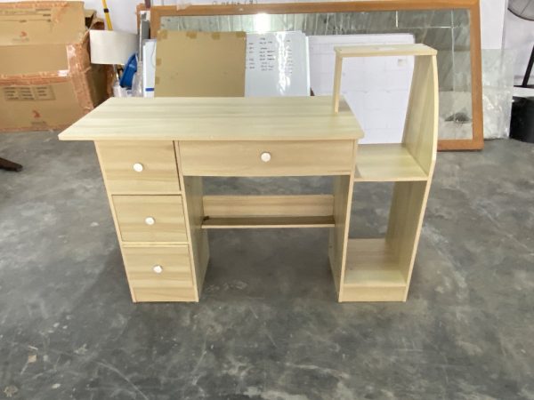 Wooden Study Desk with Drawers White Colour / Meja Belajar Kayu dengan ...