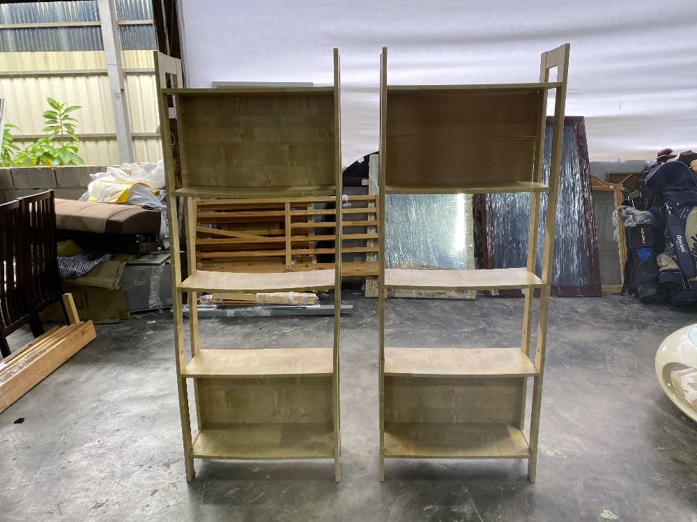 Wooden 4-Tier Shelving Unit / Unit Rak 4 Tingkat Kayu - Unearth Store