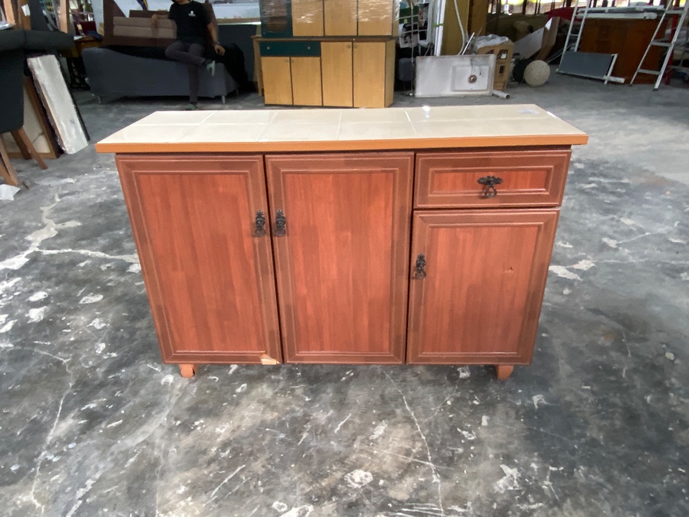 Wooden Low Kitchen Cabinet with Drawer / Kabinet Dapur Rendah Kayu ...
