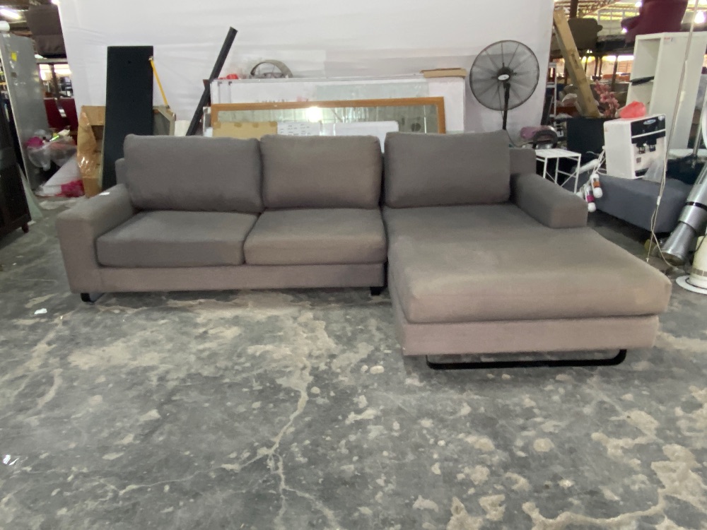CELLINI 3 Seater L-Shaped Sectional Sofa Light Grey Colour / CELLINI 3 ...