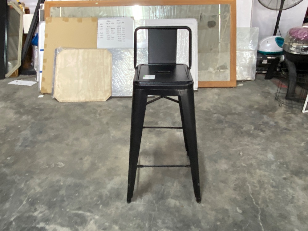 Industrial Style Steel High Bar Stool Black Colour / Keluli Gaya ...