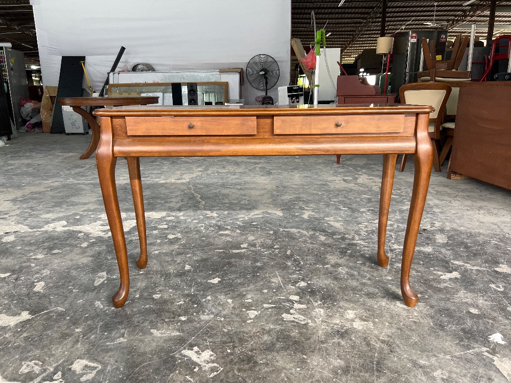 Wooden Console Table Brown Colour / Meja Konsol Kayu Warna Coklat ...