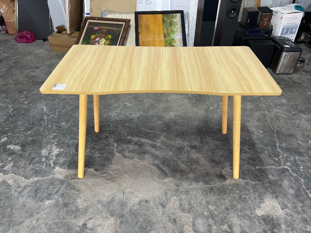 Wooden Study Table Light Brown Colour / Meja Belajar Kayu Warna Coklat ...