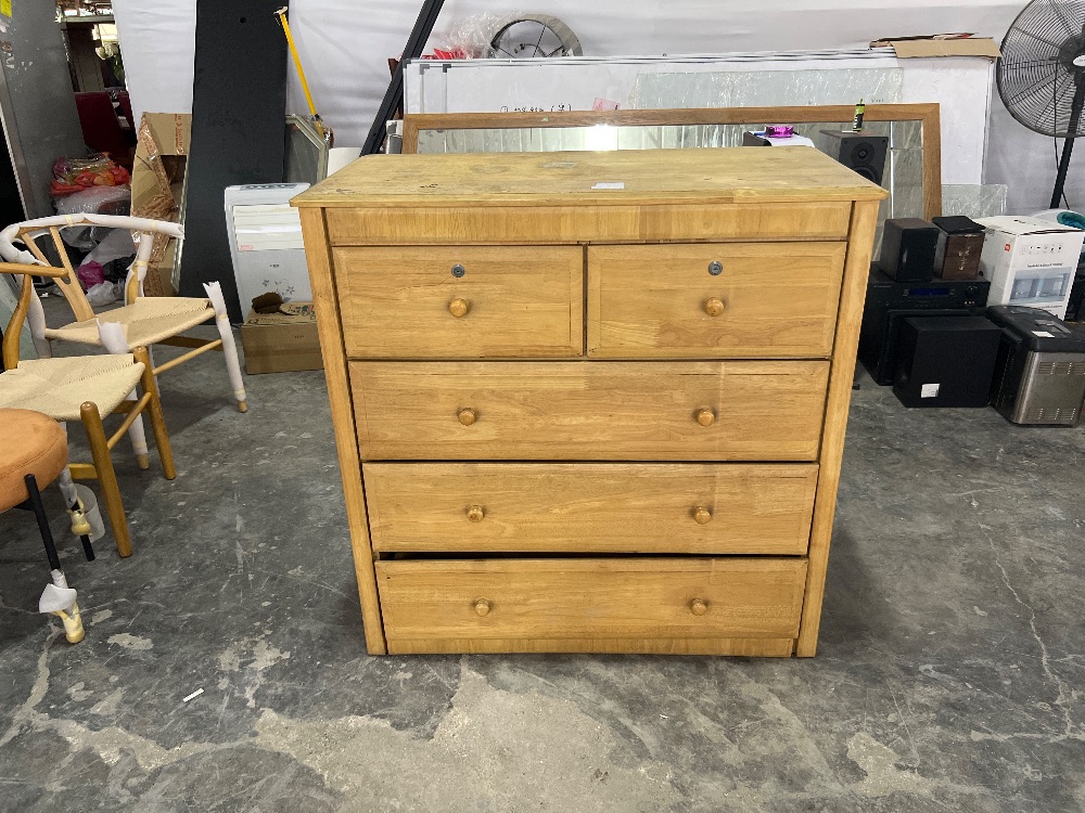 Light Brown Wooden 4-tier Chest of Drawers - Unearth Store