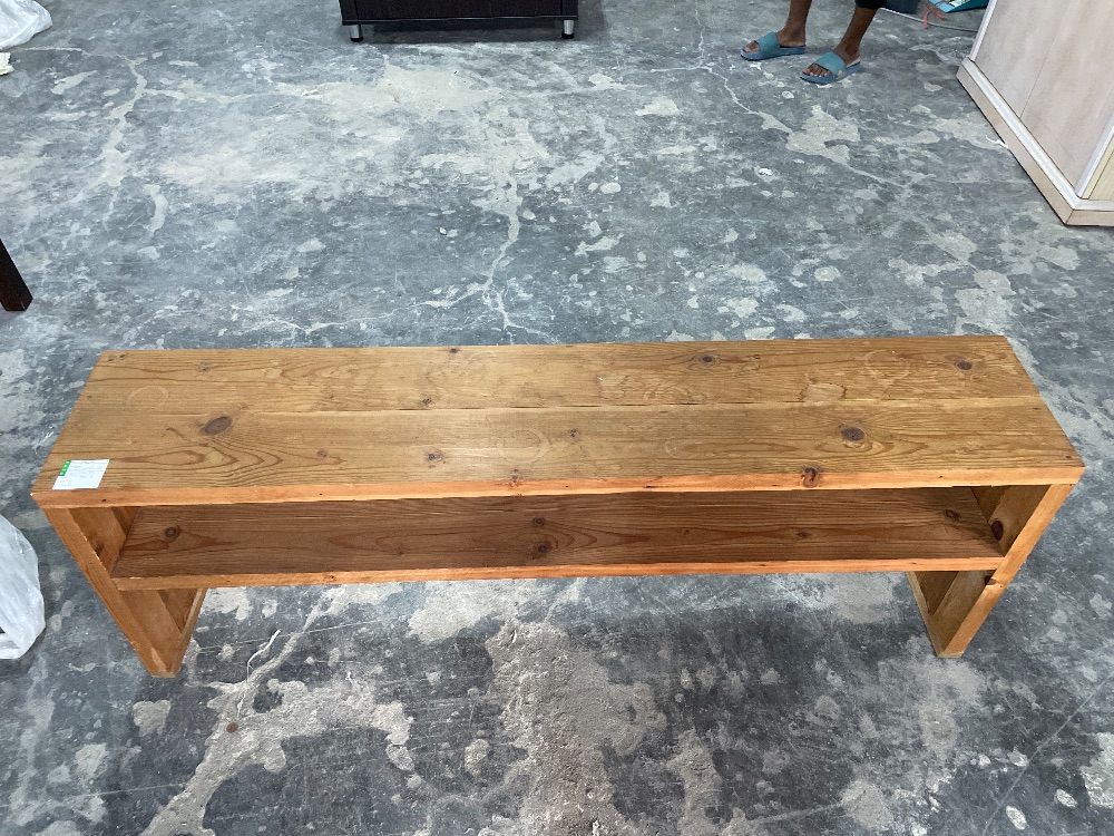 Wooden Bench Neutral Colour / Bangku Kayu Warna Neutral - Unearth Store