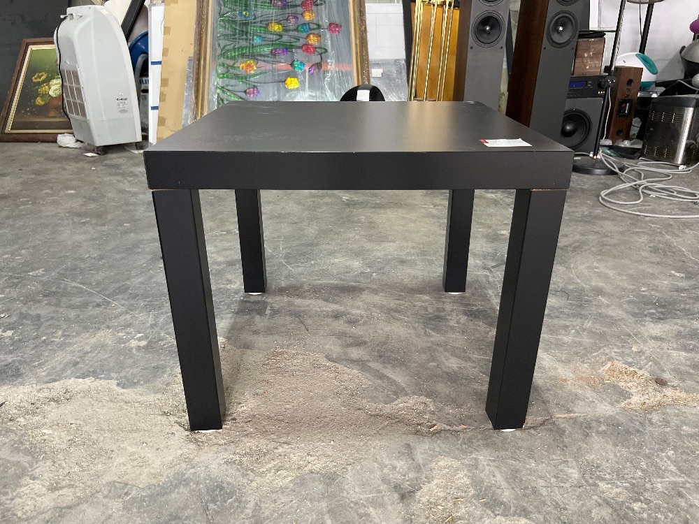 Square Shape Wooden Coffee Table Black Colour / Meja Kopi Kayu Bentuk ...