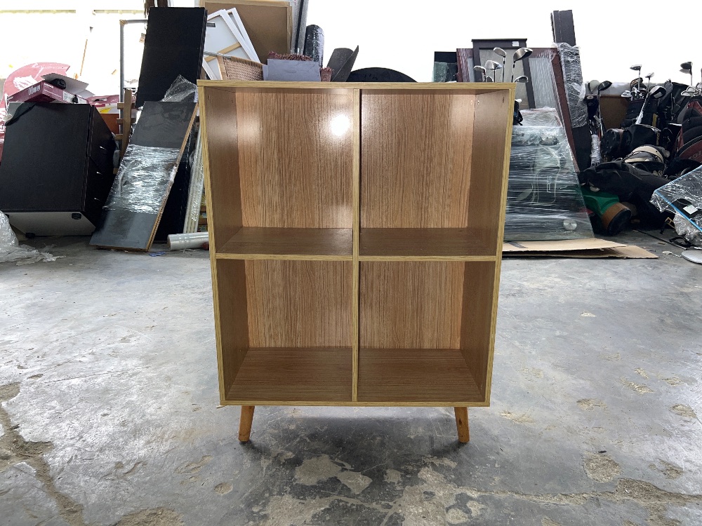 4-Square Wooden Shelving Unit / Unit Rak Kayu 4 Persegi - Unearth Store