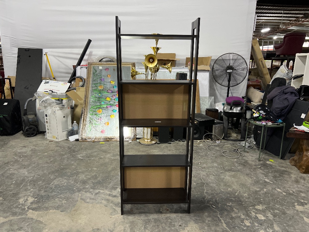 4 Tier Wooden Rack Black Colour / Rak Kayu 4 Tingkat Warna Hitam ...