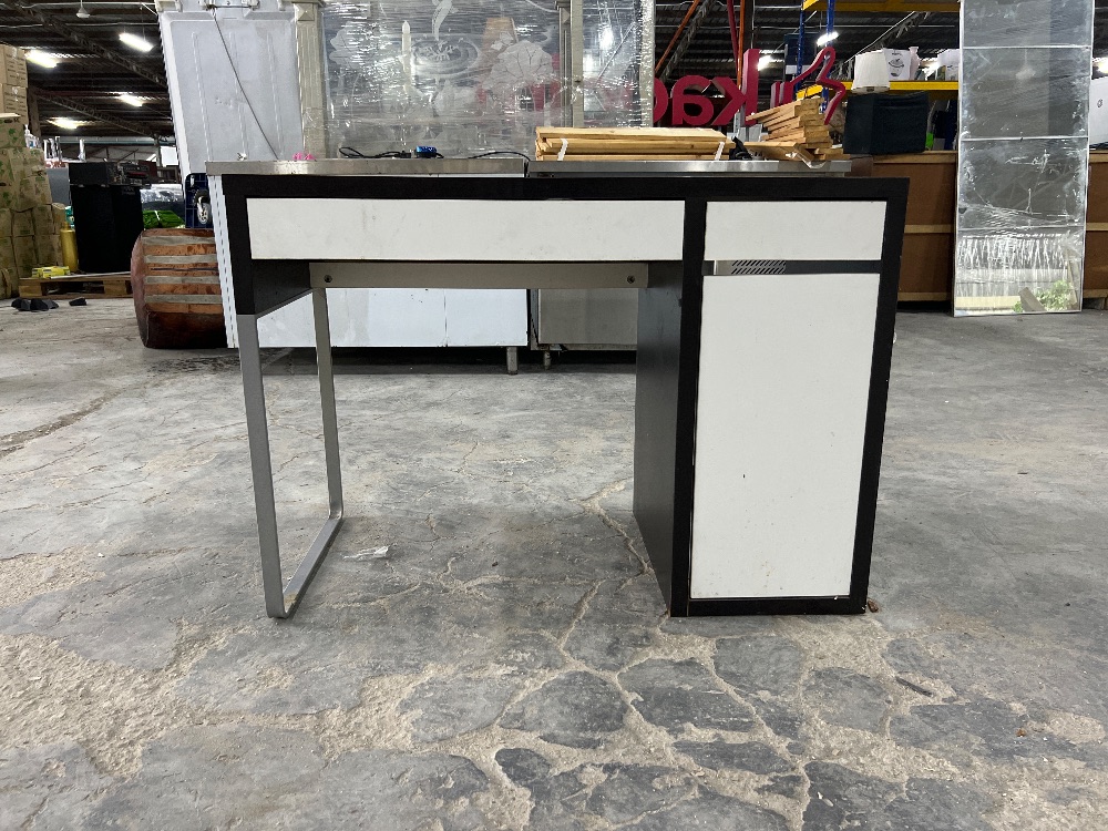 Wooden Study Desk with Drawers Black Colour / Meja Belajar Kayu dengan ...