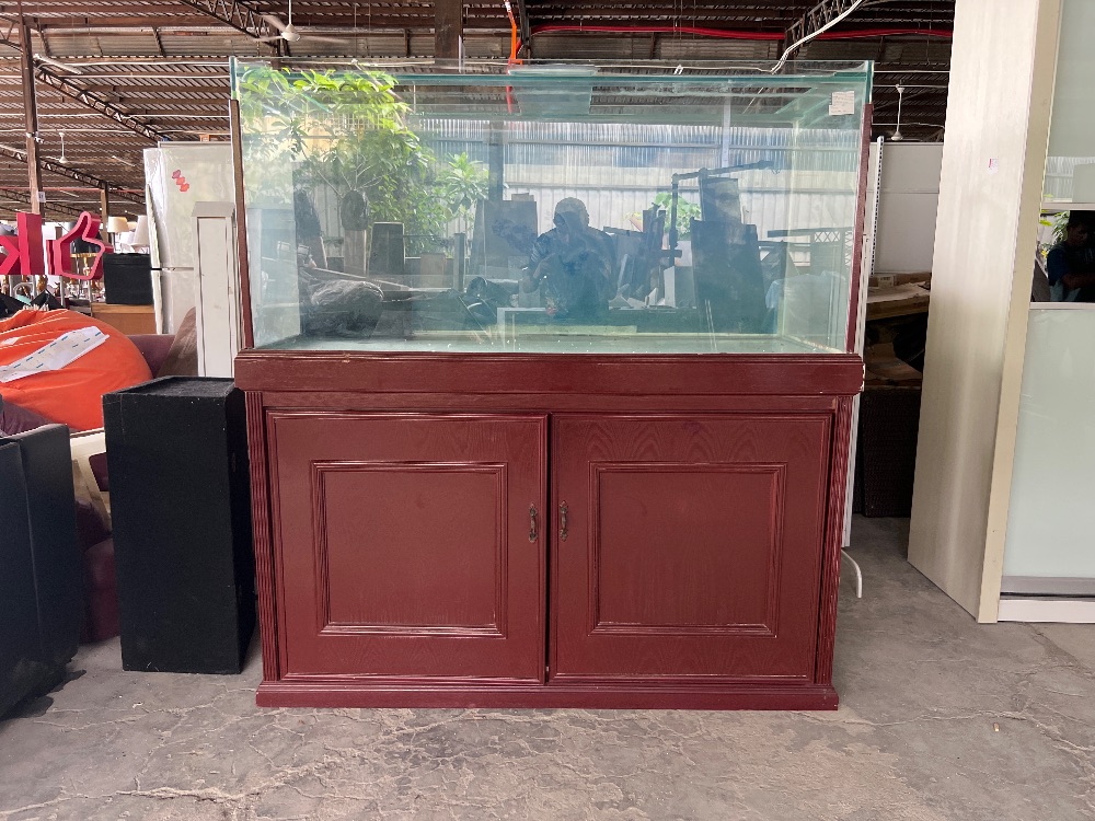 2 Door Wooden Aquarium Brown Colour / Akuarium Kayu 2 Pintu Warna ...