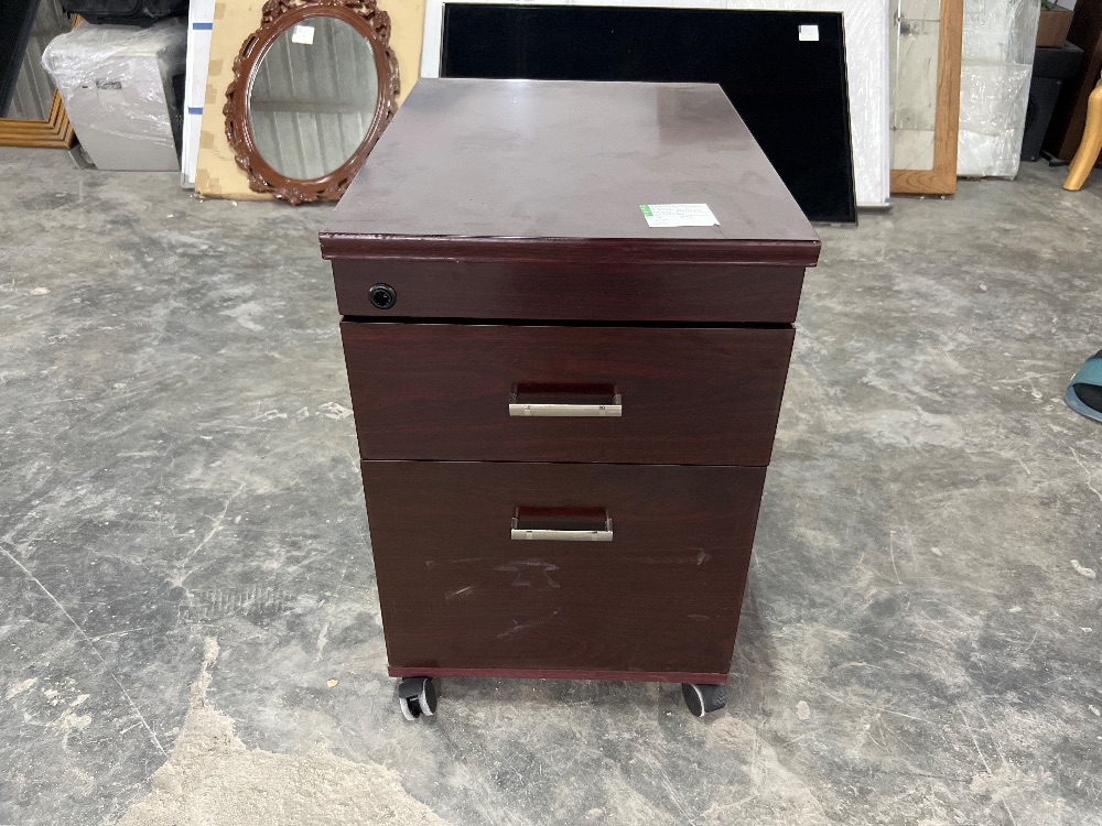 Wooden Side Drawer with Wheels / Laci Sisi Kayu dengan Roda - Unearth Store