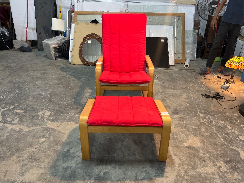 IKEA POANG Armchair Red Colour / IKEA POANG Kerusi Berlengan Warna ...