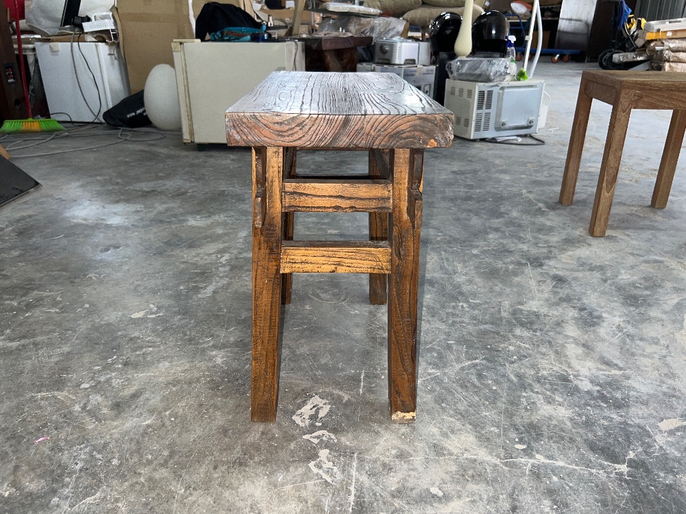 (S) Brown Wooden Kung Fu Bench / Bangku Kung Fu Kayu Coklat - Unearth Store