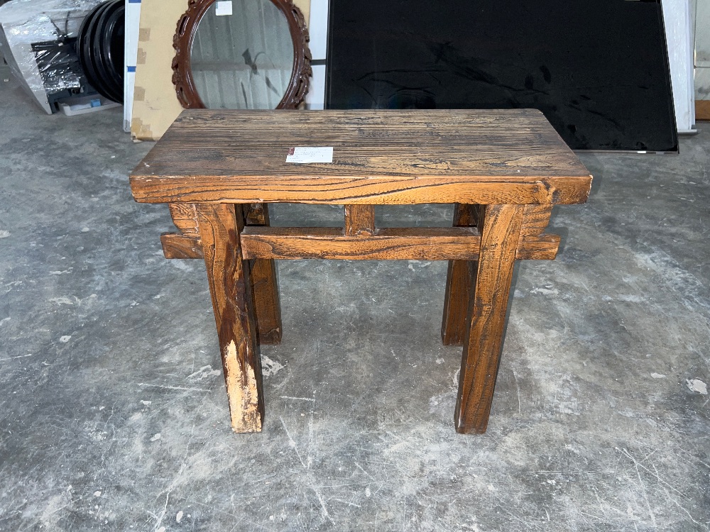 (S) Brown Wooden Kung Fu Bench / Bangku Kung Fu Kayu Coklat - Unearth Store