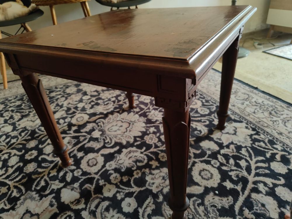 Brown Wooden Side Table / Meja Sisi Kayu Coklat - Unearth Store