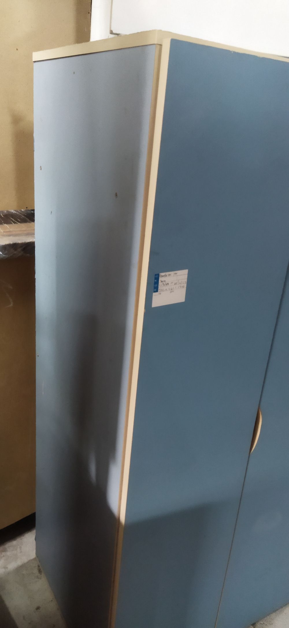 Blue Wooden Wardrobe Cabinet / Kabinet Almari Pakaian Kayu Biru ...