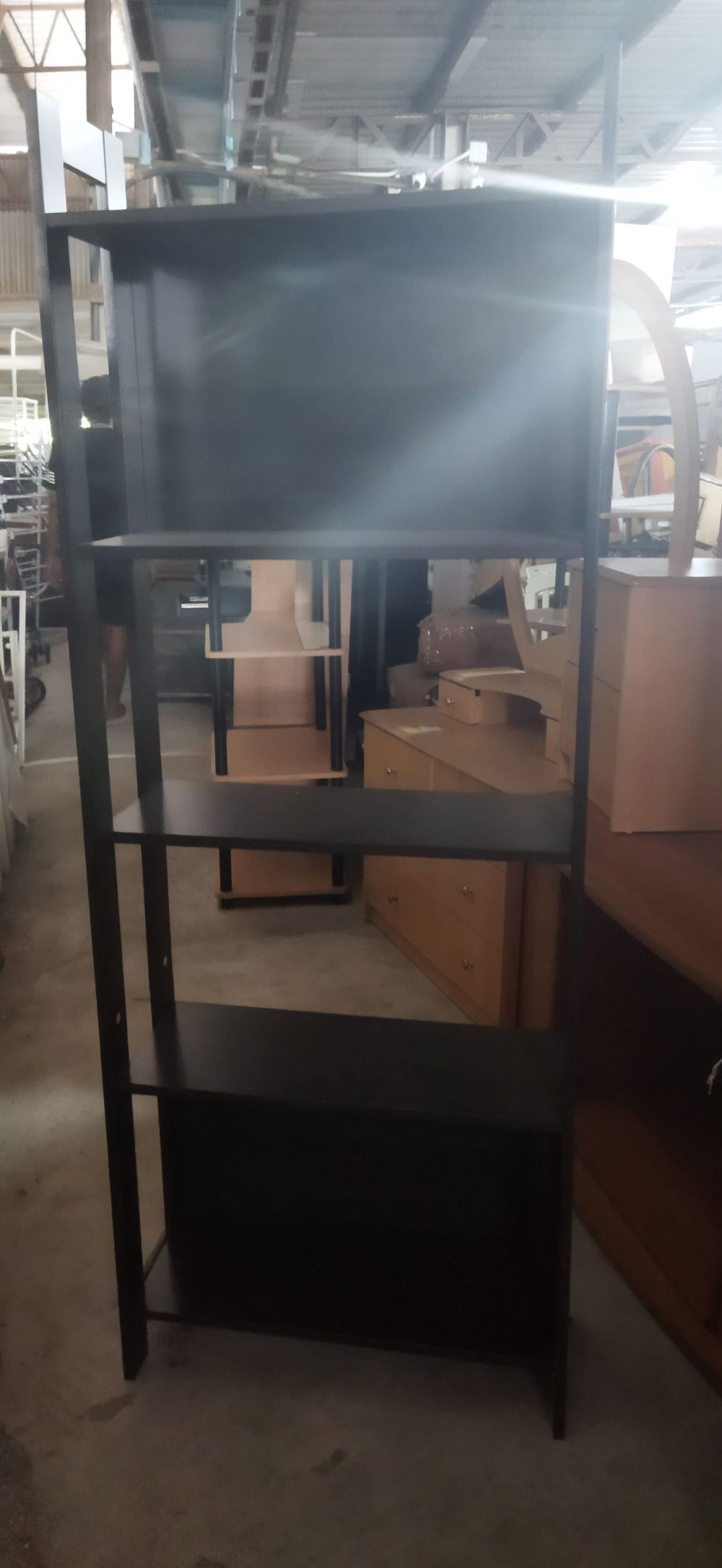 Black Wooden 5-tier Shelving Unit / Unit Rak 5 tingkat Kayu Hitam ...