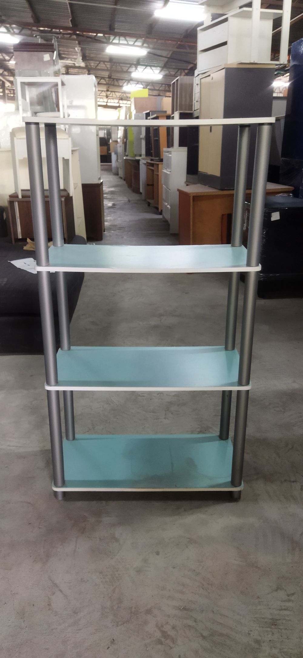 Light Blue 3-Tier Shelving Unit / Unit Rak 3 Tingkat Biru Muda ...