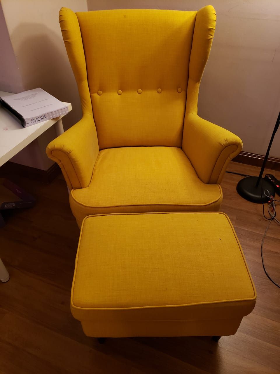 IKEA Strandmon Mustard Footstool - Unearth Store