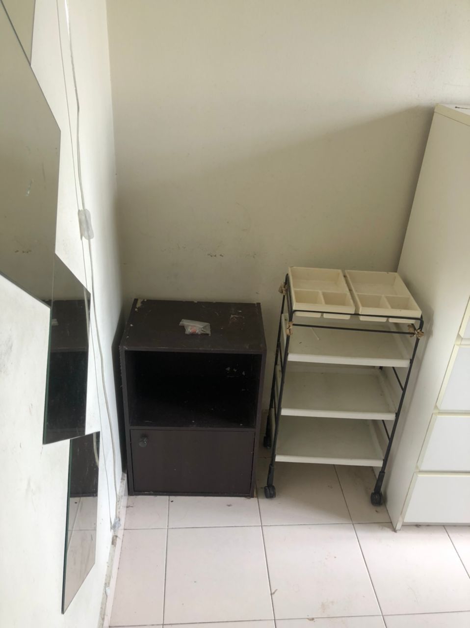 3 tier small metal trolley - Unearth Store