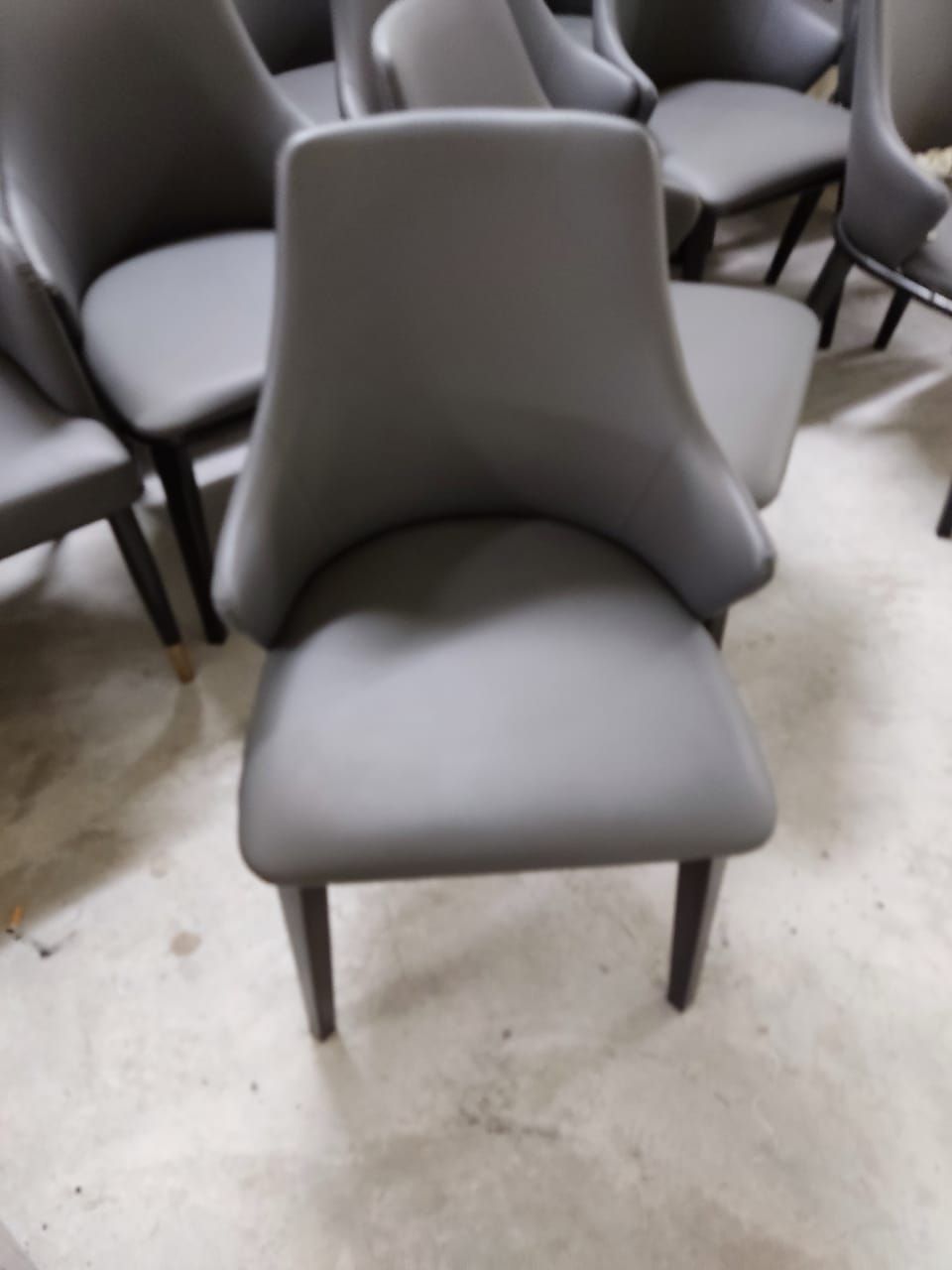 Grey Leather Desk Chair - Unearth Store