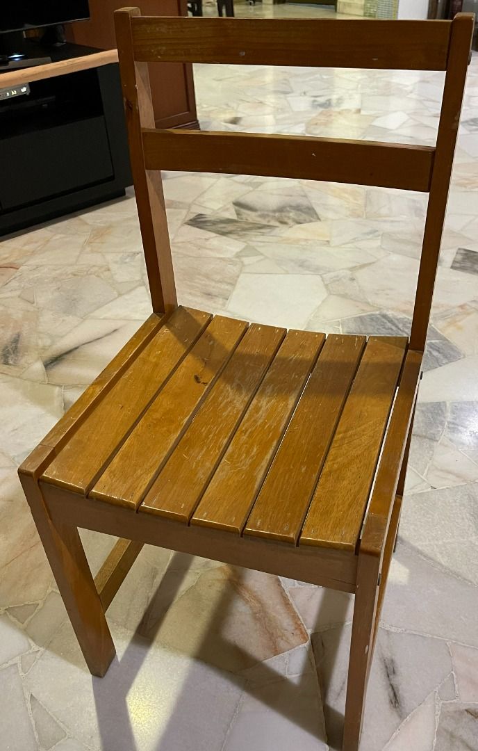 Brown Wooden Study Chair - Unearth Store