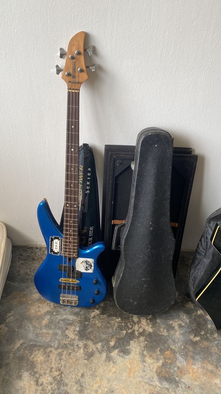 Blue Bass Guitar - Unearth Store