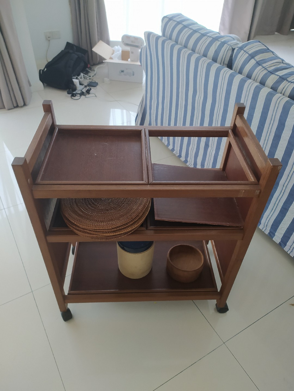 wooden troly - Unearth Store