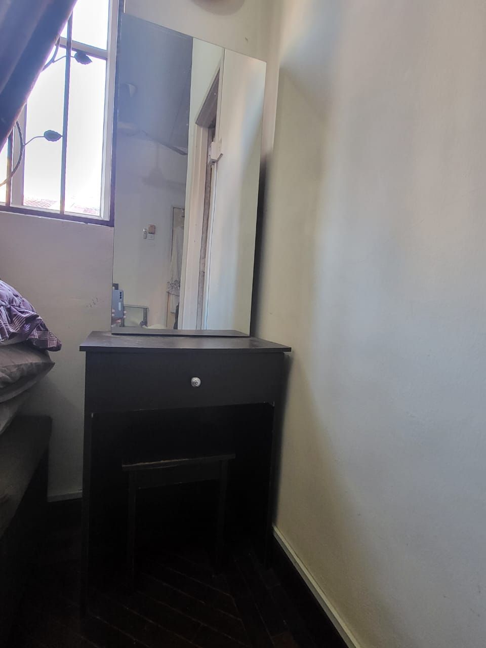 Black Wooden Dressing Table - Unearth Store