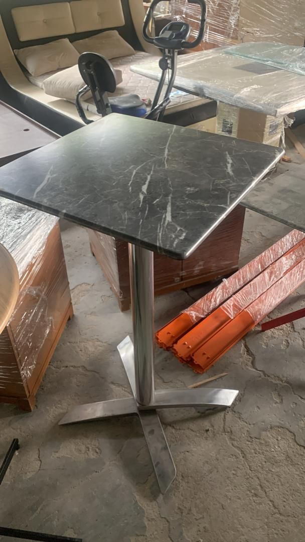 Black Marble 4-Seater Dining Table - Unearth Store