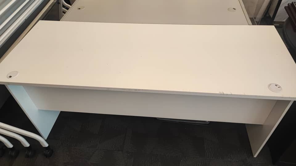 White Wooden Office Desk - Unearth Store