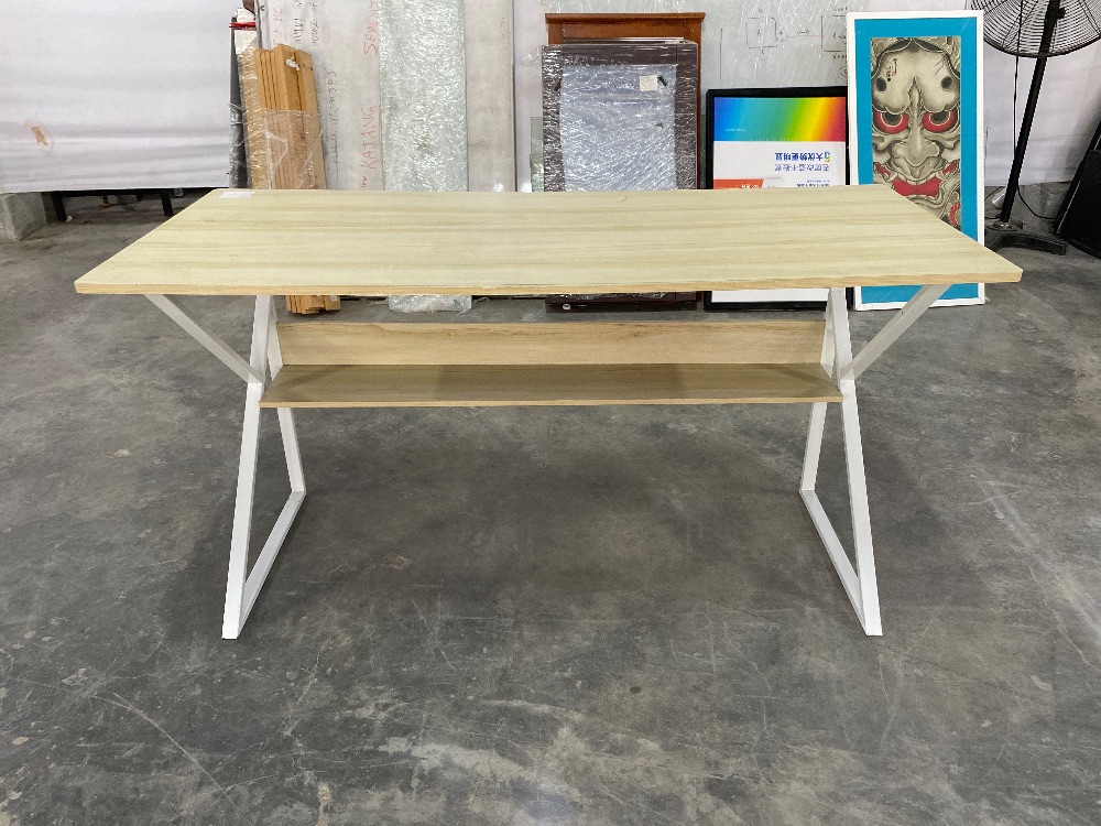 High Wooden Study Desk White / Meja Belajar Kayu Tinggi Putih - Unearth ...