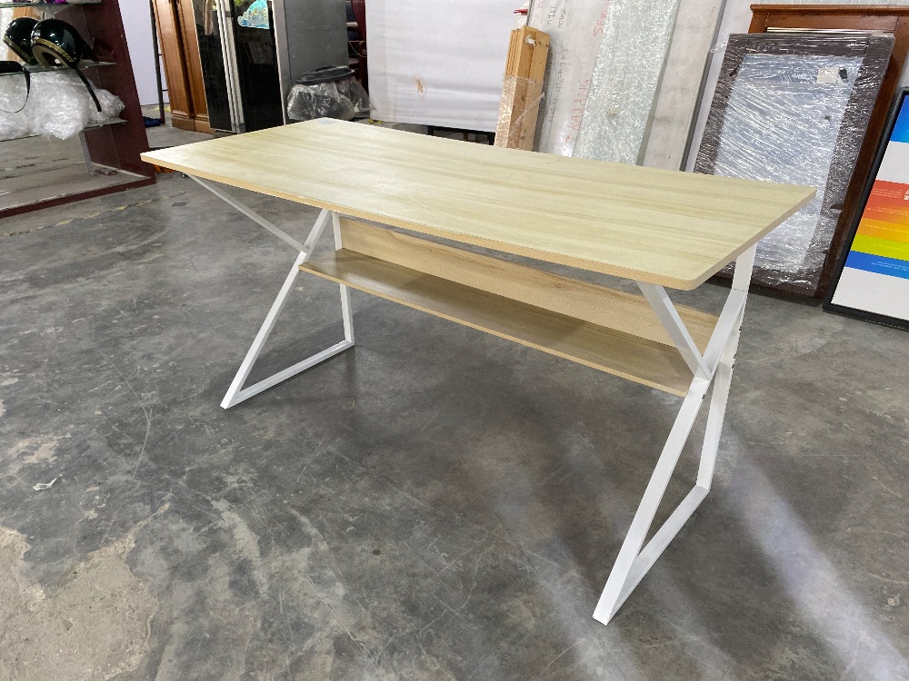 High Wooden Study Desk White / Meja Belajar Kayu Tinggi Putih - Unearth ...