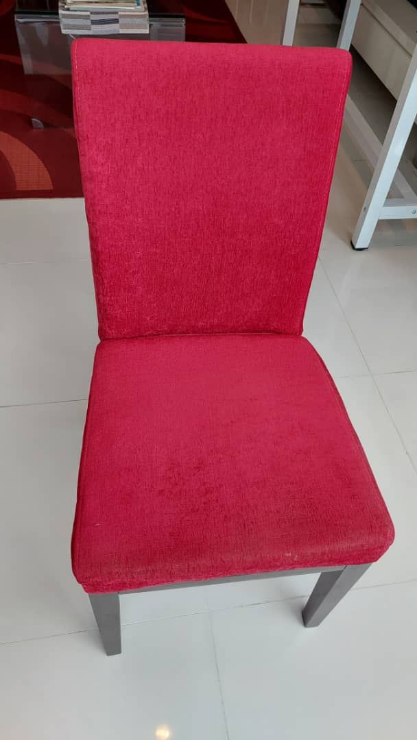 Red Fabric Dining Chair - Unearth Store