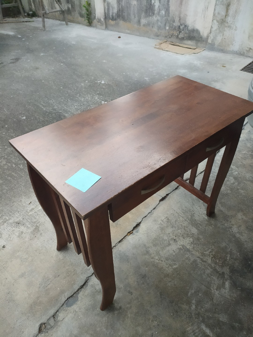 console table with 2 tier drawer - Unearth Store