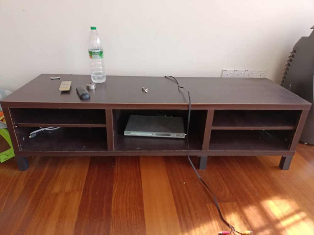Dark Wooden TV Bench - Unearth Store