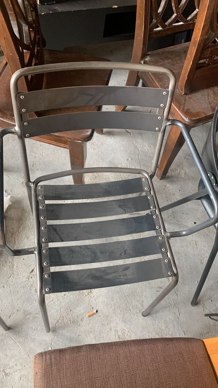 Metal w/ Armrest Dining Chair - Unearth Store