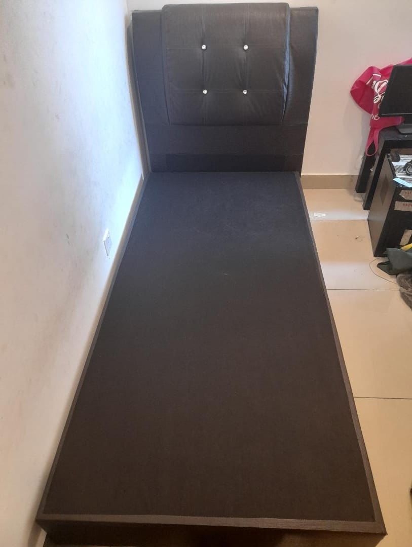 Black PVC Single Sized Bedframe - Unearth Store