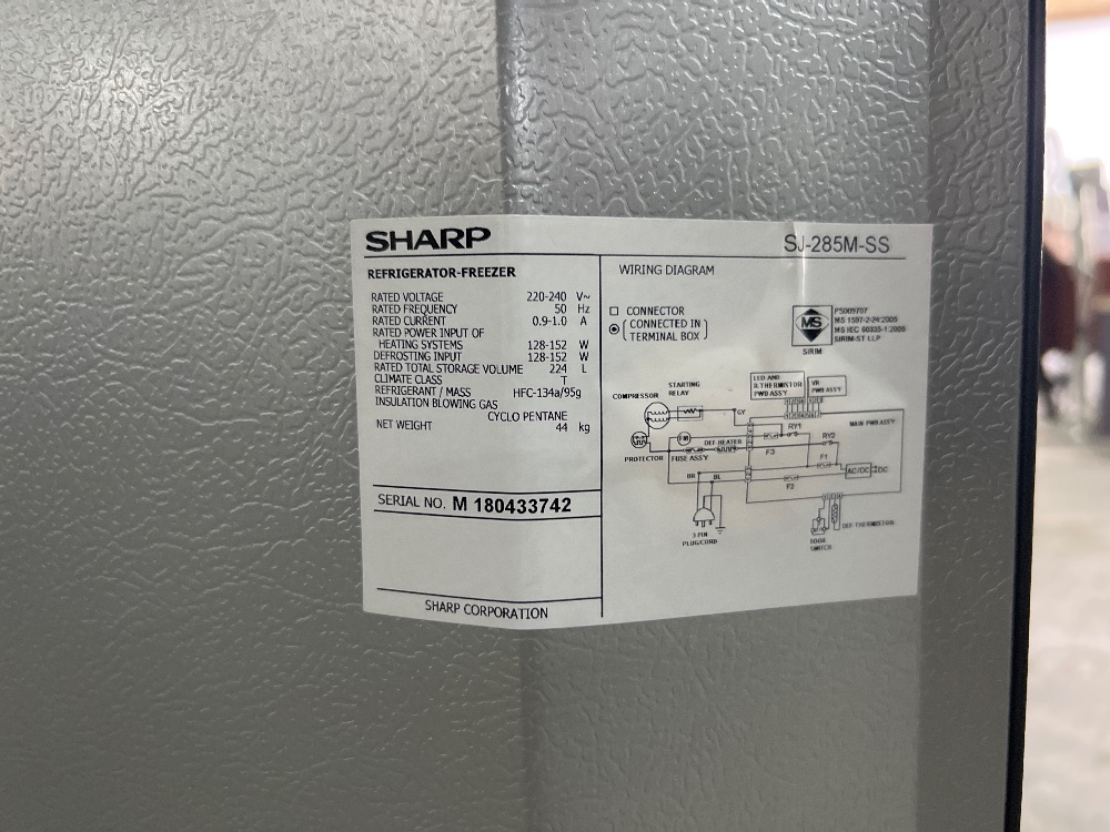 Sharp 2 Door Refrigerator SJ-285M-SS - Unearth Store