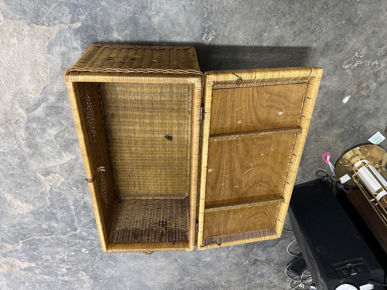 Wooden Rattan Storage Chest / Peti Simpanan Rotan Kayu - Unearth Store