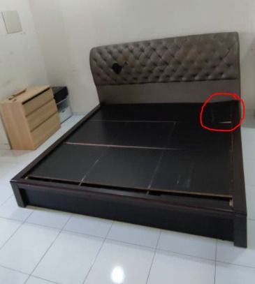 King Bed Frame With Headboard / Rangka Katil King Dengan Kepala Katil ...