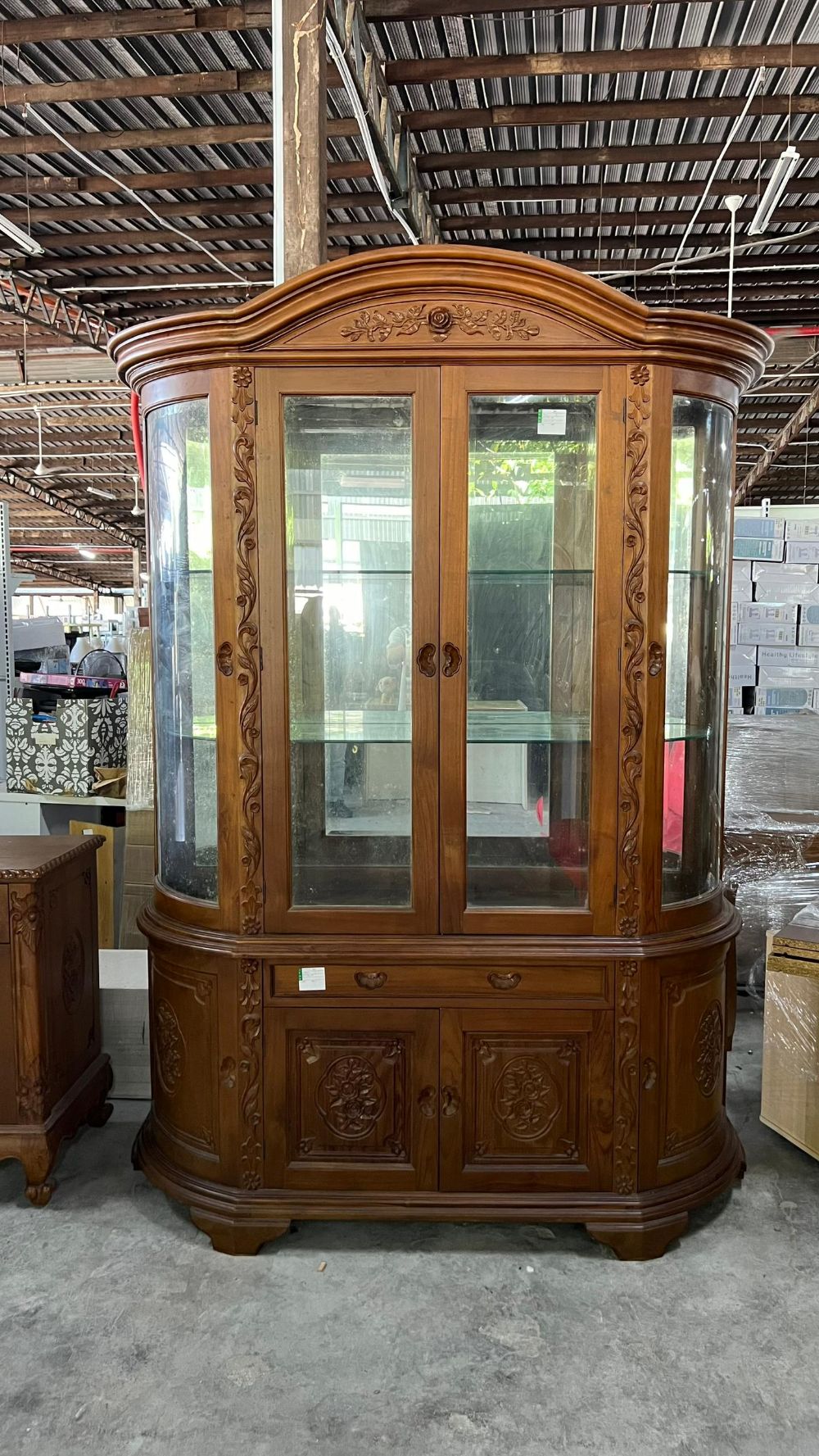 Large Wooden Display Cabinet | Kabinet Paparan Kayu Besar - Unearth Store