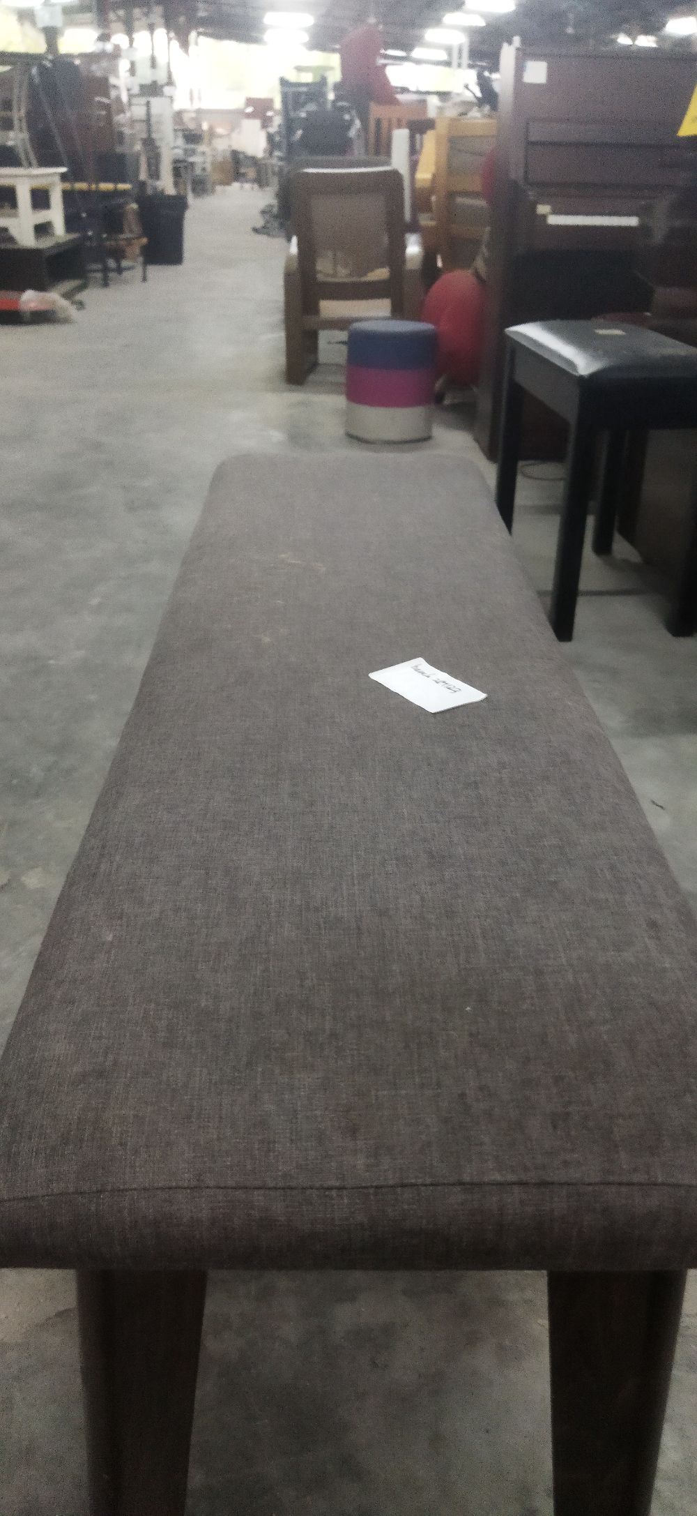 Grey Fabric Bench | Bangku Kain Kelabu - Unearth Store