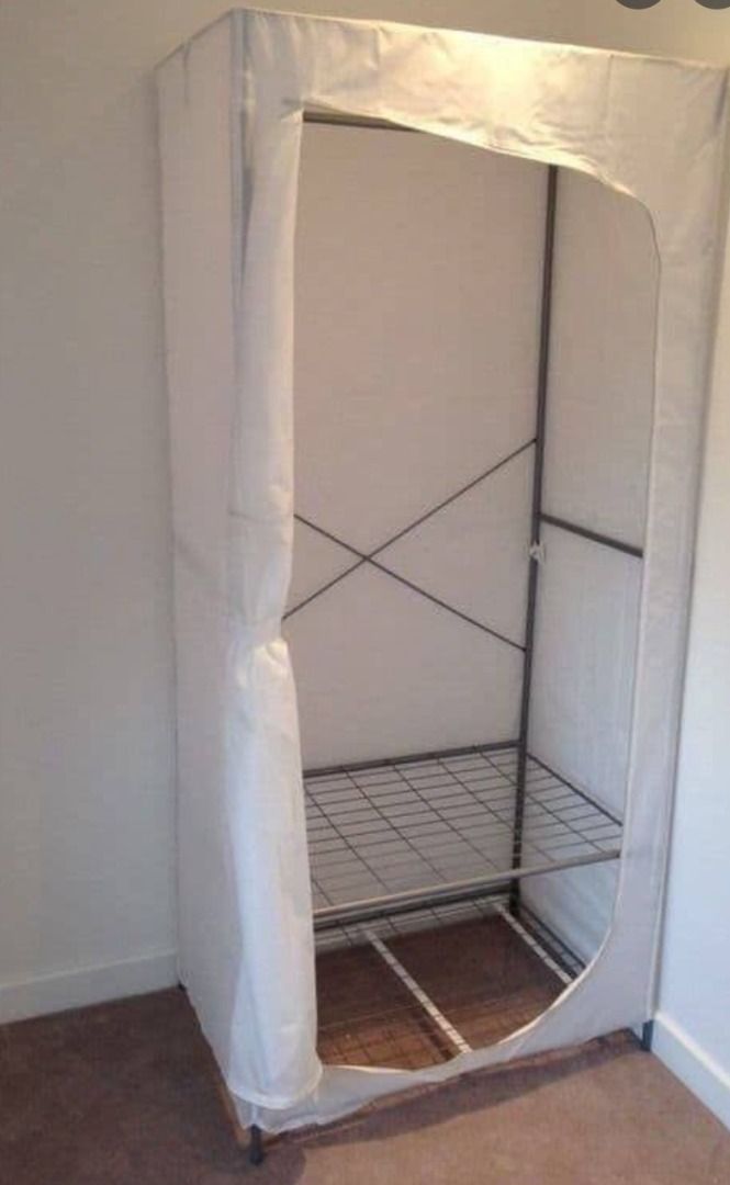 White Ikea Breim Fabric Wardrobe - Unearth Store