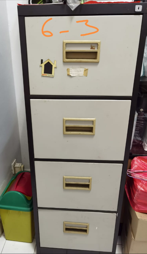 Metal 4-Tier Filing Cabinet / Kabinet Pemfailan 4 Tingkat Logam ...